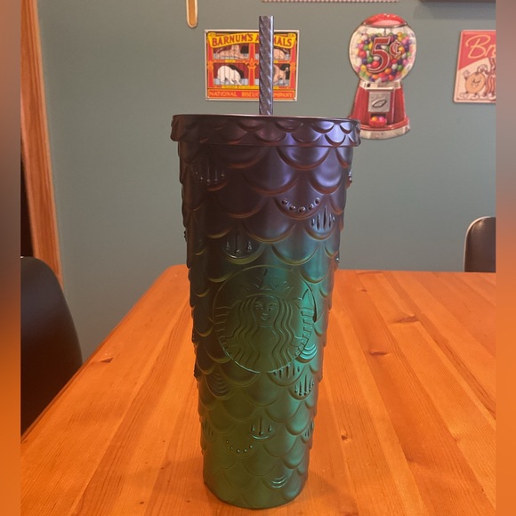 Starbucks | Dining | 225 Starbucks Purple Green Siren Mermaid Tumbler ...